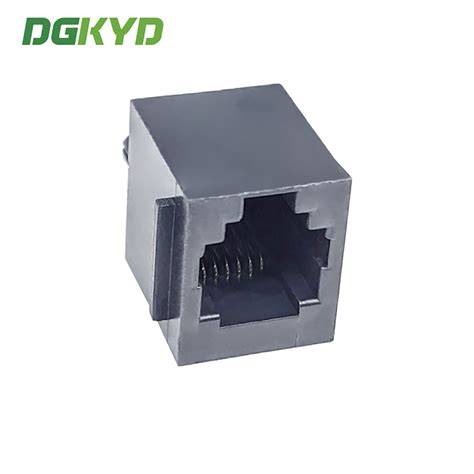 Dgkyd5222e1166iwa1dy1 Vertical Rj11 Pcb Socket Female Head 1x1 Port 6pin Dip Ethernet Connector