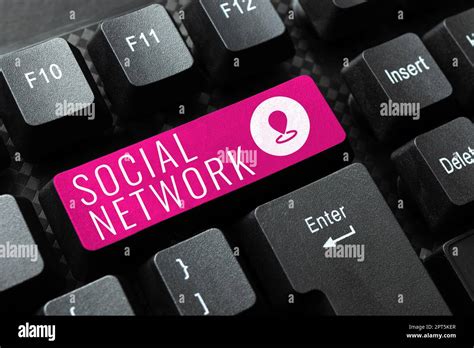 Hand Writing Sign Social Network Internet Concept A Framework Of Individual Linked By