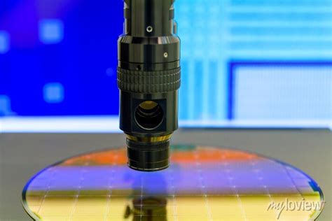 Silicon Wafer With Semiconductor Microchip On Machine Process • Wall