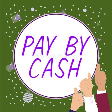 Text Caption Presenting Pay By Cash Concept Meaning Customer Paying