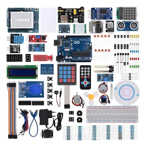 Completo Kit Compatible Para C Arduino Uno Con Tutorial Meses Sin