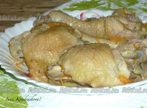 Тушеная домашняя курица: 9 фото в рецепте