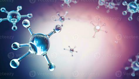 Science Background With Molecula And Atom Model Abstract Molecular Structure Ai Generative