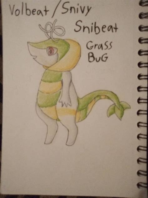 Pokemon Volbeat Snivy Fusion By Wyrmsketch On Deviantart