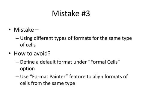 Spreadsheet Errors Ppt