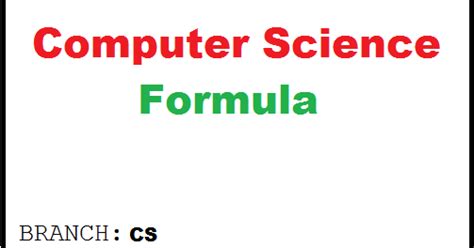 PDF Computer Science Formula Book