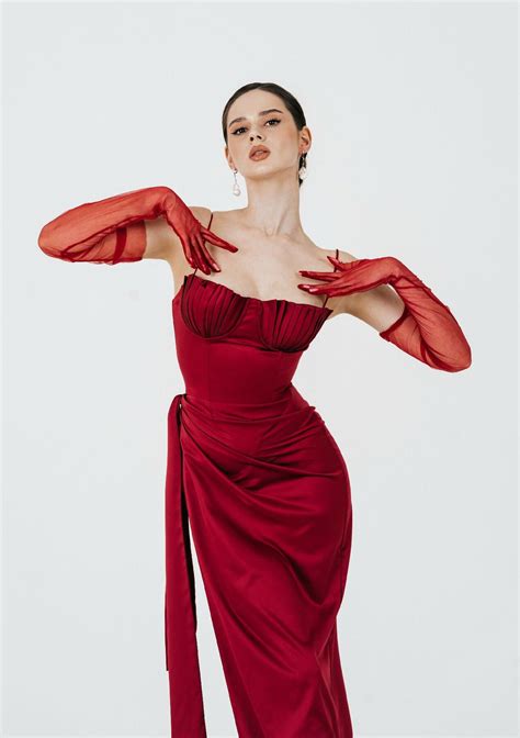La Musa Cherry Mermaid Corset In Red Lyst