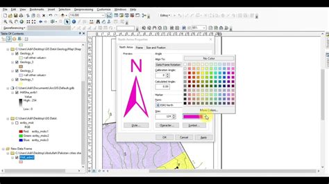 How To Add And Set North Arrow In Arcmap Arcgisbasic Arcgis Tutorials