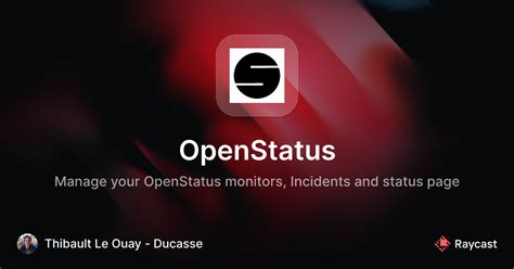 raycast store openstatus