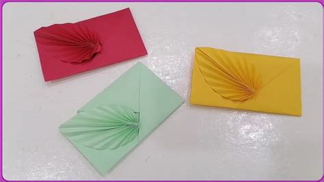 كيف اسوي ظرف بالورق الملون بدون صمغ او مقص اعمال يدوية Youtube