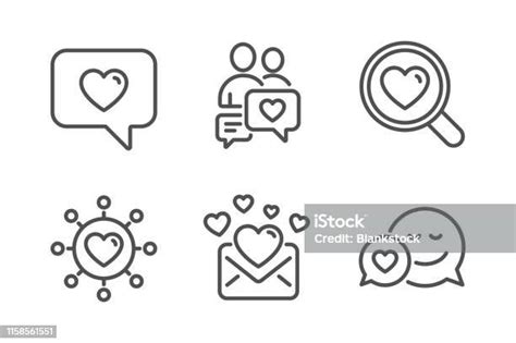 메일 데이트 채팅 및 사랑 메시지 아이콘 세트를 사랑합니다 데이트 네트워크 기호입니다 벡터 고급에 대한 스톡 벡터 아트 및 기타 이미지 Istock
