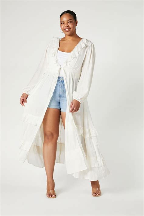 Plus Size Peasant Sleeve Kimono Forever 21 Peasant Sleeve Curves