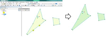 Arcpy Delete Vertices On Polygon Feature Class Based On The Intersection With Point Shp With