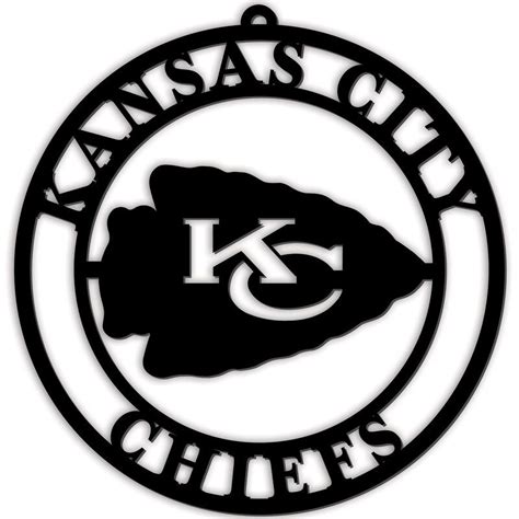Black Kansas City Chiefs 16 Team Logo Cutout