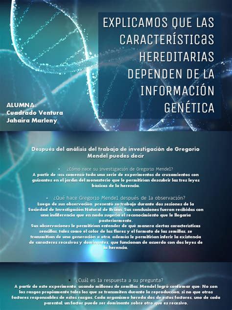 Características Hereditarias Y Genética Pdf Dominancia Genética