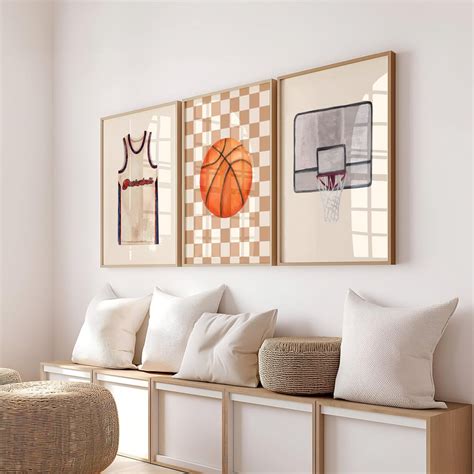Set Of 3 Basketball Wall Art Basketball Posters Basketball Decor