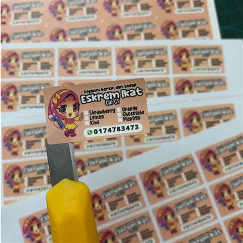 160pcs Sticker Label Aiskrim Malaysia Shopee Malaysia