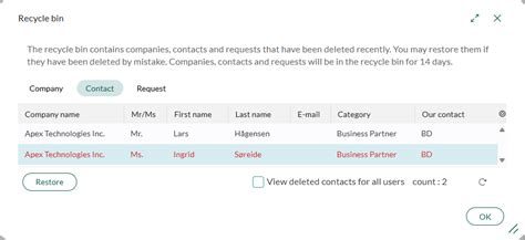 Deleting Elements SuperOffice Docs