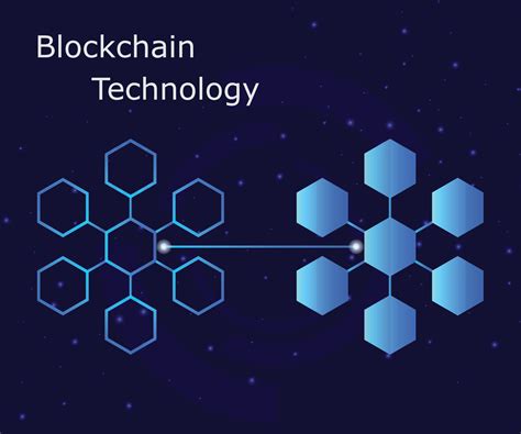 Blockchain Concept Banner Isometric Digital Blocks Connection With
