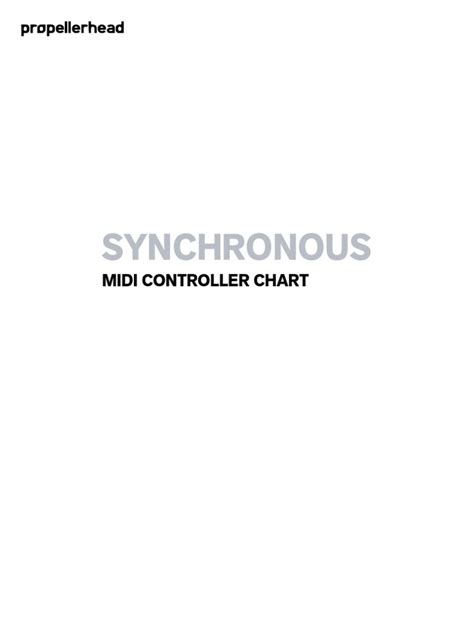 Synchronous Midi Controller Chart Pdf Musical Instruments Audio