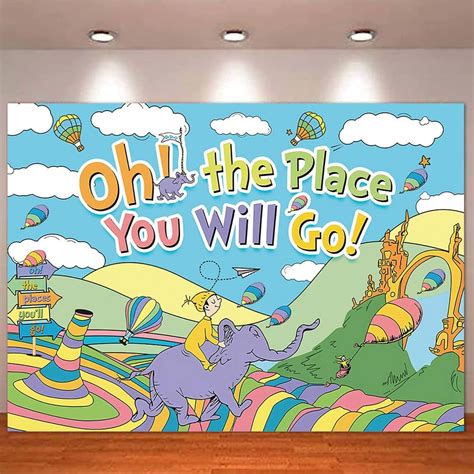 Loonelo Banner Backdrop For Oh The Places Youll Go With