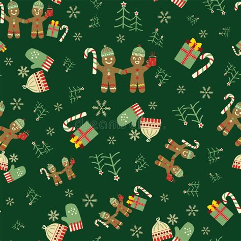 Gingerbread Candy Canes Pattern Stock Illustrations 205 Gingerbread Candy Canes Pattern Stock