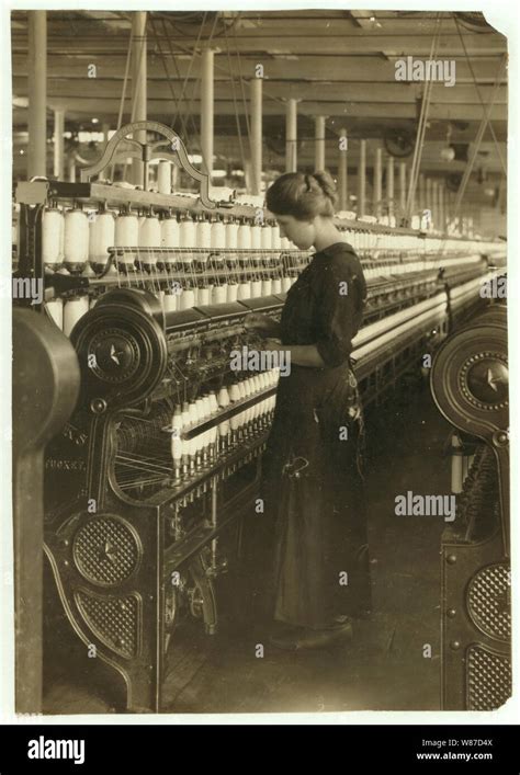 Year Old Spinner Berkshire Cotton Mills Stock Photo Alamy