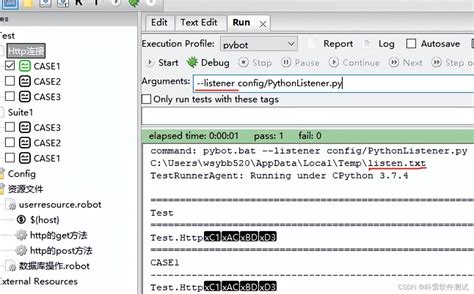 Robotframework之用例执行时添加命令行参数（十三） Csdn博客