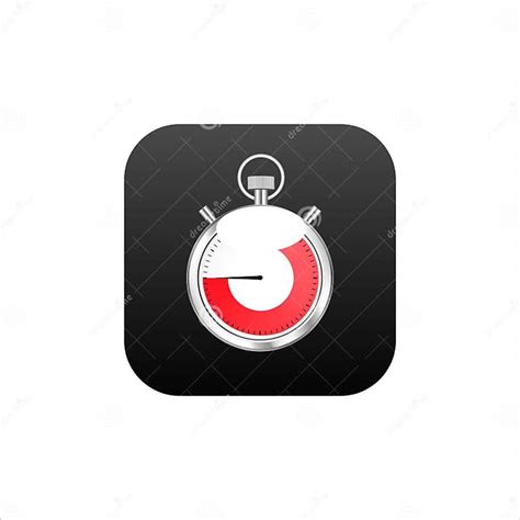 Timer Icon For Mobile Application In Black Modern Style With Gradient Stock Vector