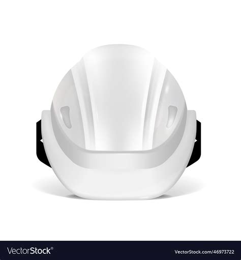 White Protective Helmet Polygonal Construction Vector Image
