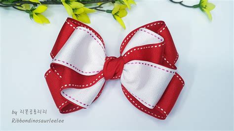 373 초간단 볼륨 리본핀만들기 Ribbon Hairpin 리본공예 초보자도 쉽게 만드는 볼륨 리본헤어핀 Ribbon Craft