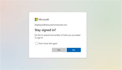 how to disable stay signed in prompt in office 365 and azure ad