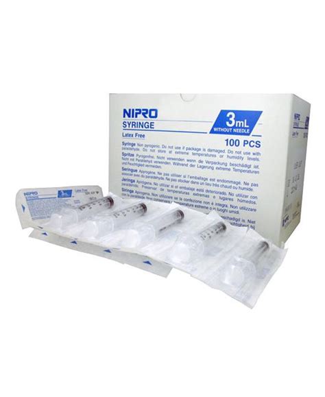 Nipro Syringe 3ml Ls Concentric Centre Nozzle Box100 Health