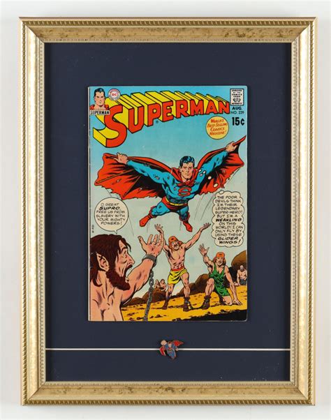 1970 Superman Issue 229 Custom Framed Comic Book Display With