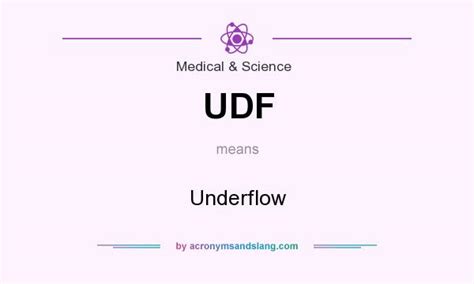 udf underflow in medical and science by
