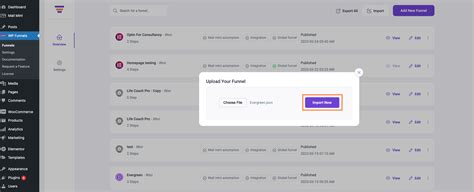 Export Import Funnels WPFunnels