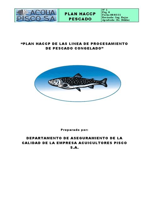 Plan Haccp Para Pescado Salpreso Pdf Análisis De Riesgo Y Puntos