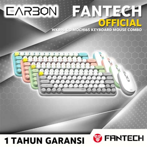 Promo Fantech Go Mochi 80 65 Combo Set Keyboard Mouse Wireless Bluetooth Wk896 Green Cicil 0