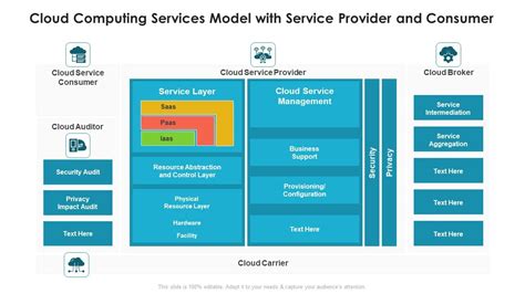 Cloud Computing Services Model With Service Provider And Consumer Ppt Powerpoint Presentation