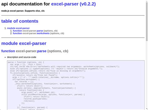 Github Npmdocnode Npmdoc Excel Parser Github Npmdocnode Npmdoc Excel Parser