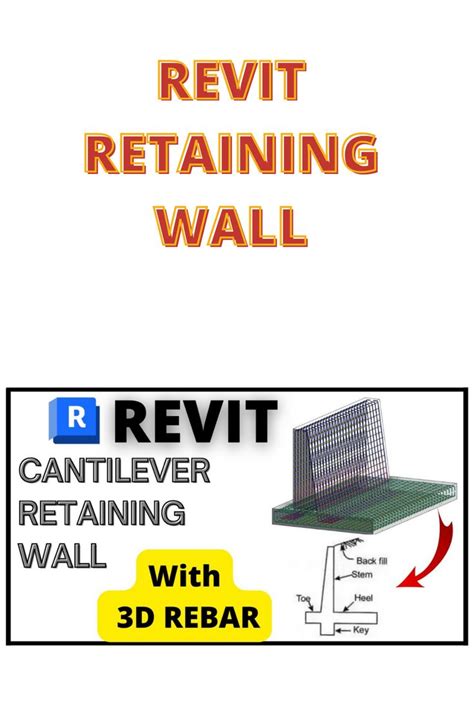 The Revit Retaining Wall Is Shown With D Renderings And Instructions To Install It