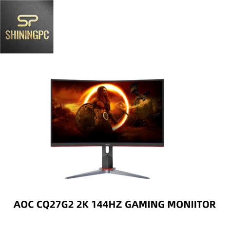 AOC CQ27G2 27 INCH QHD 2K 144HZ 1MS CURVED Gaming Monitor FreeSync ...