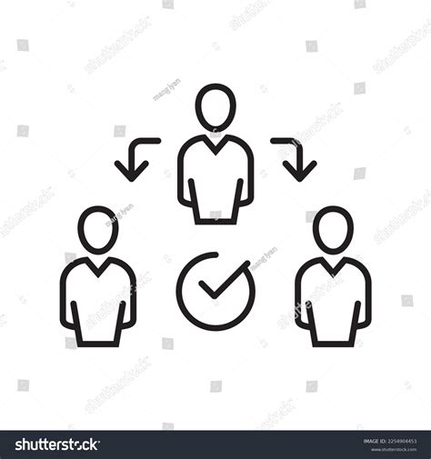 Assignment Delegate Delegating Distribution Business Line Stock Vector