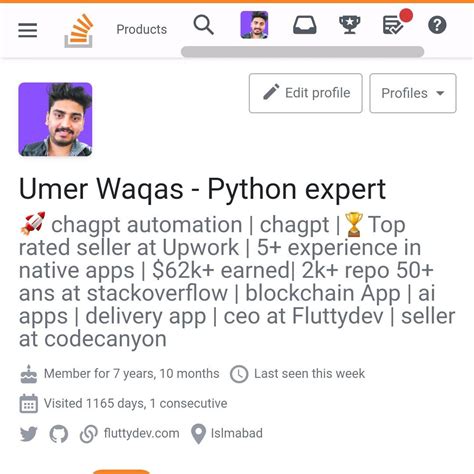 Umer Waqas On Linkedin Stackoverflow Ai Gpt3 Gpt4 Developers Chatbot