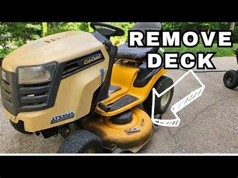 How to Remove Mower DECK on Cub Cadet Riding Lawn Mower - YouTube