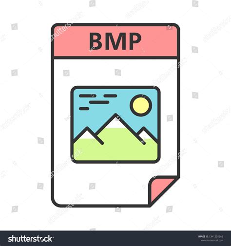 Bmp File Color Icon Bitmap Image Stock Vector Royalty Free Shutterstock
