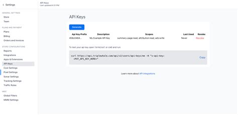 Creating and Managing Triple Whale API Keys
