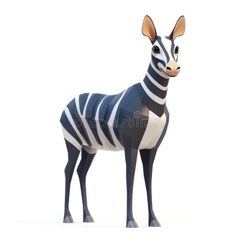 Low Poly Grevy S Zebra Striped Mammal African Wildlife Illustration