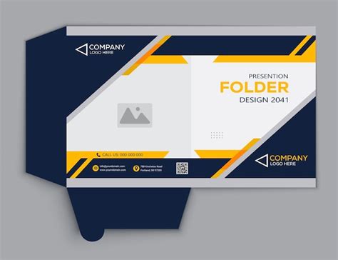 Premium Vector Presentation Folder Or Business Folder Files Design