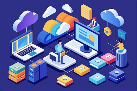 A Detailed Illustration Showcases Customizable Cloud Sync Features Emphasizing Collaboration And